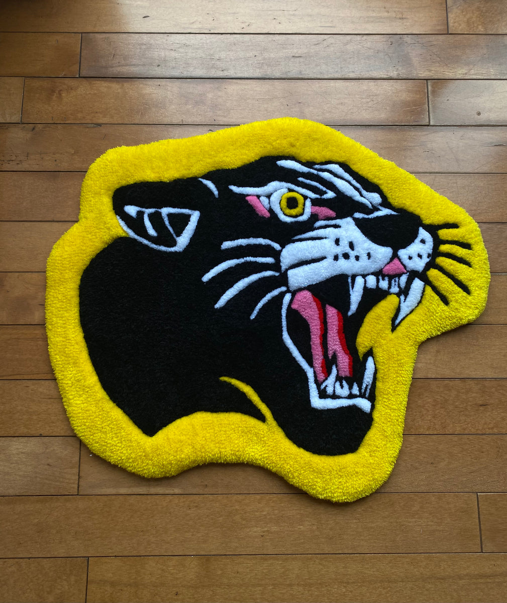 HAND TUFTED PANTHER RUG – HAPPY HOUR